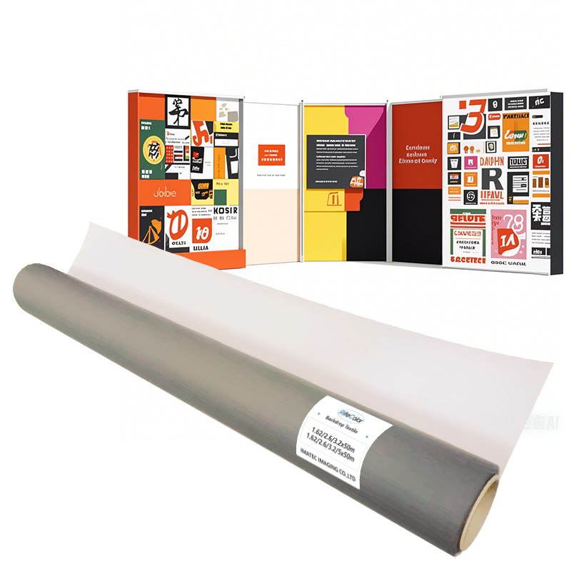 Eco Solvent Roll Up Bandera de tela de color gris de 300 gramos para ...
